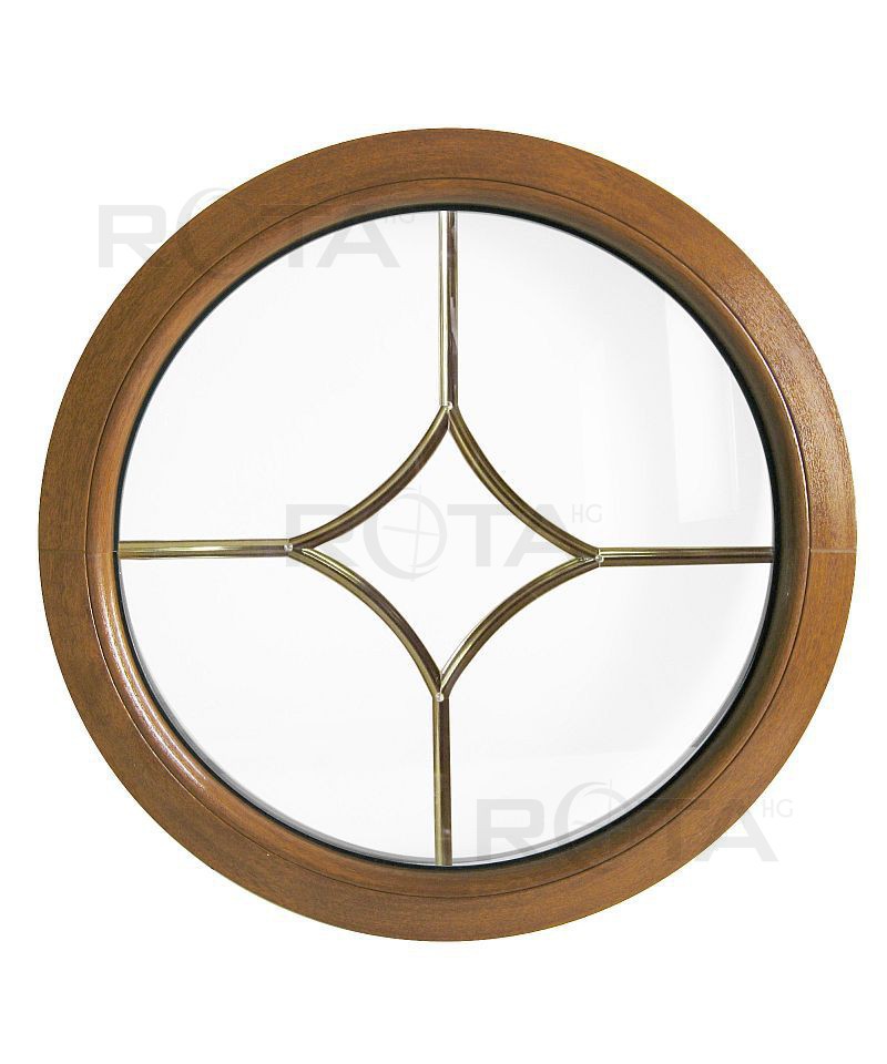 Fenêtre ronde fixe PVC oeil de boeuf en bi-couleur